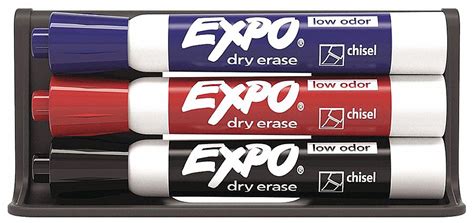 Dry Erase Marker Set Chisel Barrel Type Eraser Holder PK Grainger