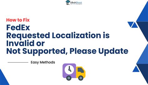 Fix Fedex Requested Localization Is Invalid Or Not Supported Please