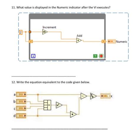solved 11 what value is displayed in the numeric indicator