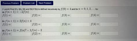 solved 1 point find f 1 f 2 f 3 and f 4 if f n is