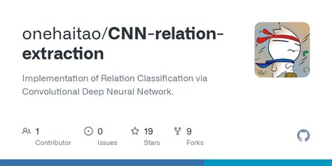 Github Onehaitao Cnn Relation Extraction Implementation Of Relation Classification Via