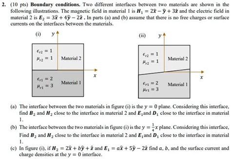 solved boundary conditions two different interfaces between two