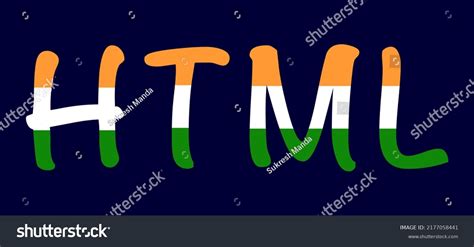 Html Logo Indian Flag Colours Technology Stock Vector Royalty Free