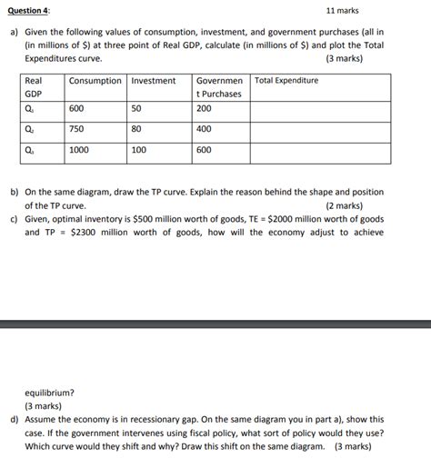 solved question 4 11 marks a given the following values of