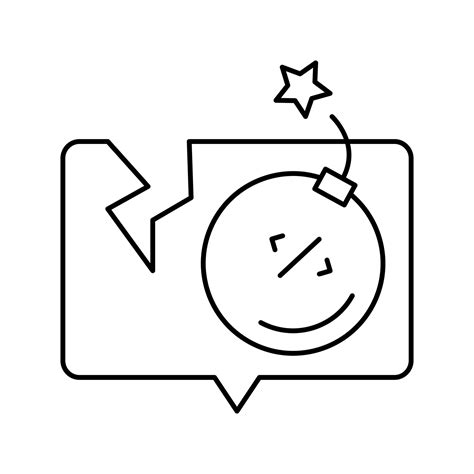 Account Or Program Hacking Line Icon Vector Illustration 19592810