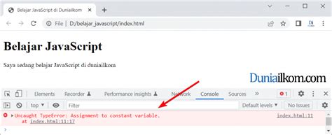 Pengertian Konstanta Dan Cara Membuat Konstanta JavaScript