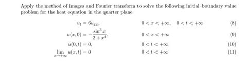 Solved Apply The Method Of Images And Fourier Transform To Chegg