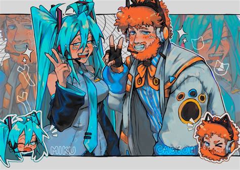 Hatsune Miku Caseoh And Case Vocaloid And 1 More Drawn By Sainttufa