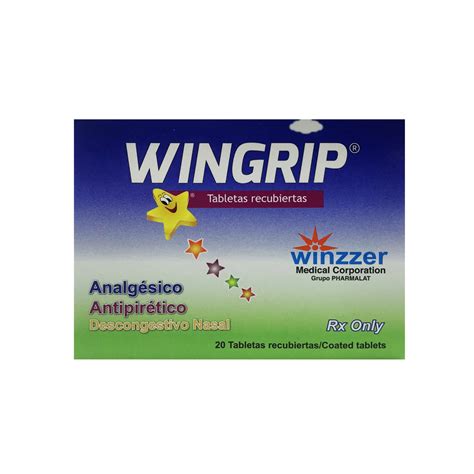 Wingrip X 20 Tabletas Recubiertas Farmacias Ave Fenix