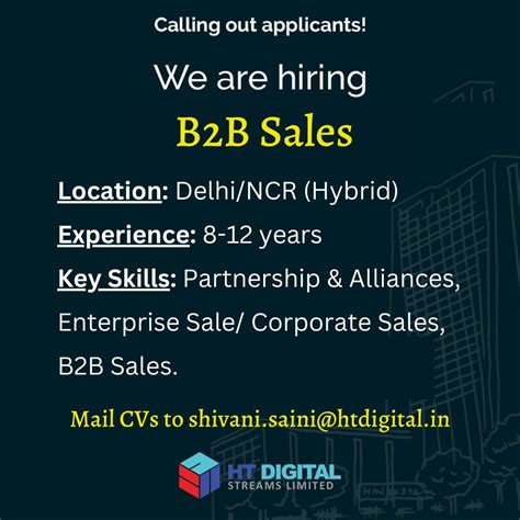ht digital streams on linkedin htds hiring jobalert b2bsales