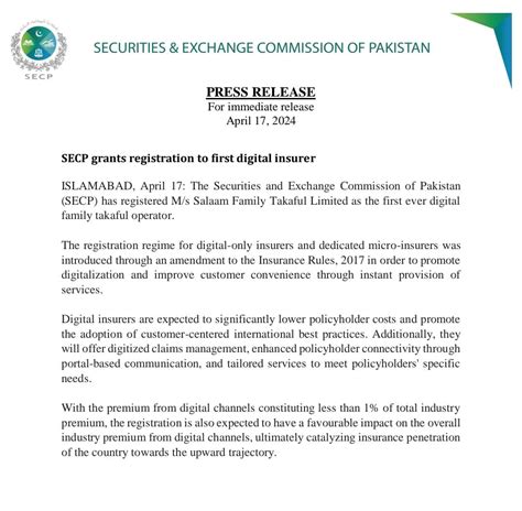 The Secp Has Introduced A Registration Regime For Digital Only Insurers And Dedicated Micro
