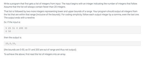 Solved Write A Program That First Gets A List Of Integers
