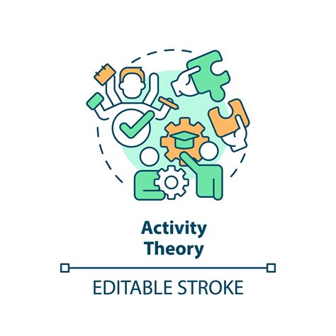 D Editable Multicolor Activity Theory Icon Simple Isolated Vector Learning Theories Thin Line