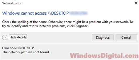 Windows Cannot Access Network Drive Or Shared Folder