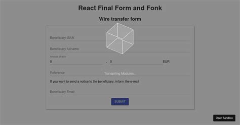 React Final Form And Fonk Codesandbox