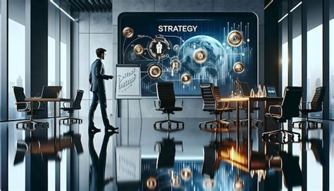 Consultant Presenting A Strategy In A Glossy Flexible Workspace Concept As Camera Movement Pan