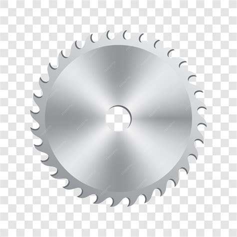 Premium Vector Realistic Steel Circular Saw Blade Vector Element