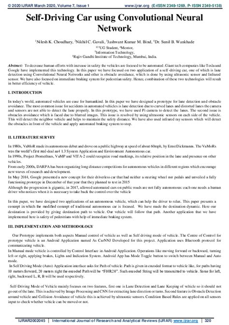 Pdf Self Driving Car Using Convolutional Neural Network