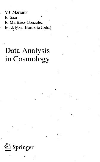 Pdf Data Analysis In Cosmology