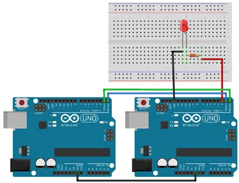 การสอสาร UART แบบอนกรมระหวางบอรด Arduino สองตว