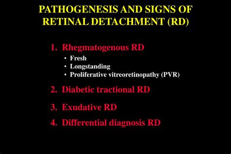 Ppt Pathogenesis And Signs Of Retinal Detachment Rd Powerpoint Presentation Id 6702589