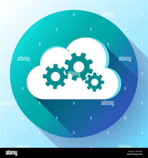 Cloud Logo Cloud Services Cloud Computing Gear Logo Vector Cloud Settings Stock Vector Image
