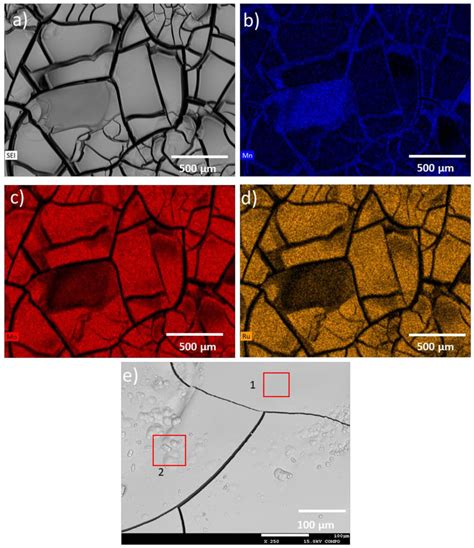A Sem Micrograph And Corresponding Eds Maps For B Mn C Mo And