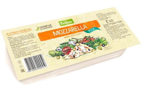 Моцарелла Пицца сыр 40% батон 1000гр 1/8шт Bonfesto - заголовок страницы