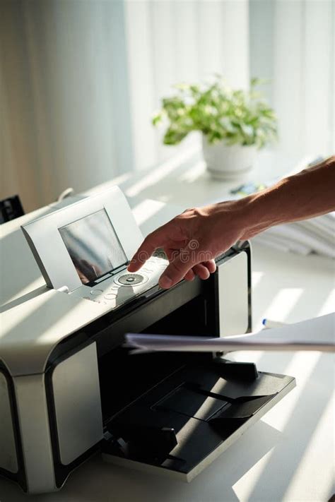 Businessman Printing Documents Stock Image Image Of Page Secretary