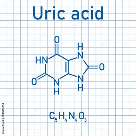 Chemical Structure Of Uric Acid C5h4n4o3 Chemical Resources For