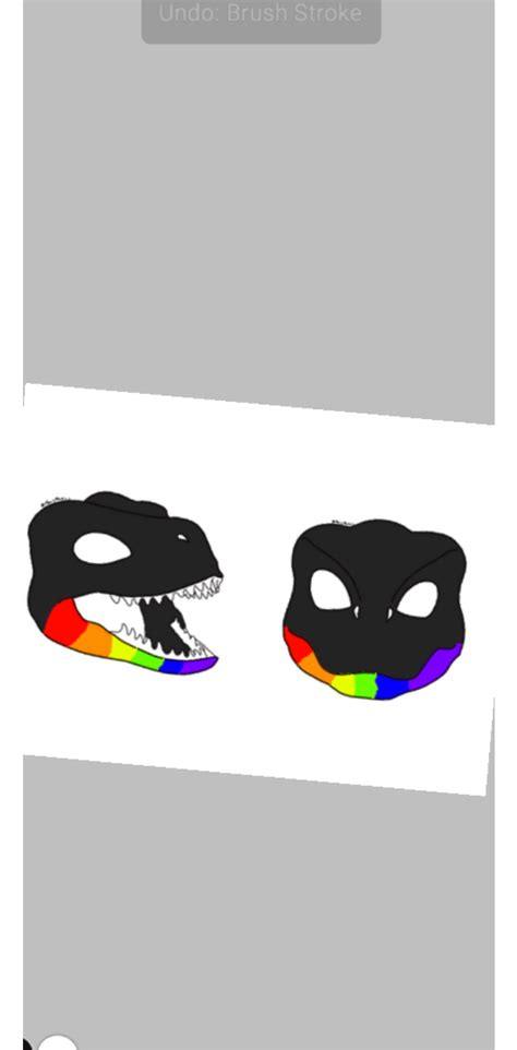 My Ref Sheet For A Dino Mask This Is A Drawing Base That Ive Seen