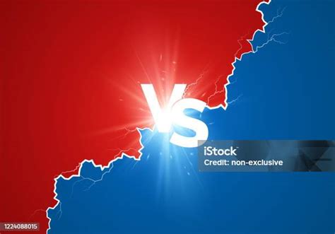 번개와 흰색 텍스트 대 전투 배경 대 벡터 일러스트레이션 0명에 대한 스톡 벡터 아트 및 기타 이미지 0명 Championship 개념 Istock