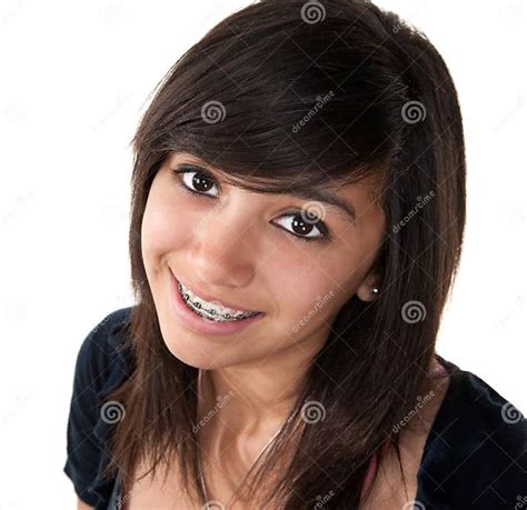 Smiling With Braces Stock Image Image Of Close Laugh 18027603