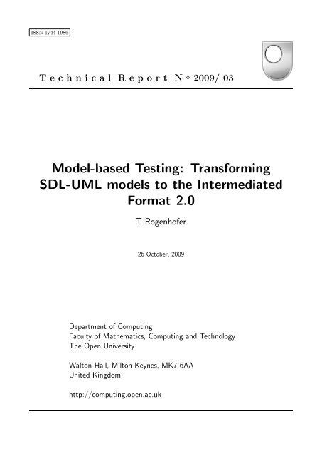 model based testing transforming sdl uml models to the
