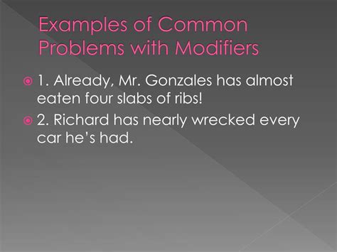 PPT Modifiers PowerPoint Presentation Free Download ID