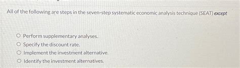 solved all of the following are steps in the seven step