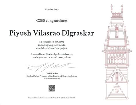 piyush digraskar on linkedin cs50 harvarduniversity computerscience