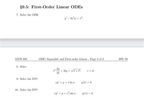 solved §9 5 first order linear odes7 ﻿solve the