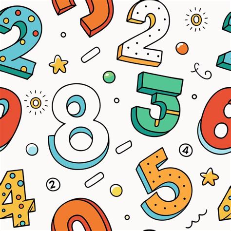 Pattern Of Numbers Premium Ai Generated Vector