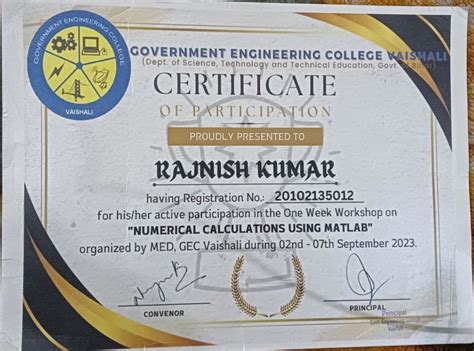 Rajnish Kumar On Linkedin One Week Workshop On Numerical Calculation