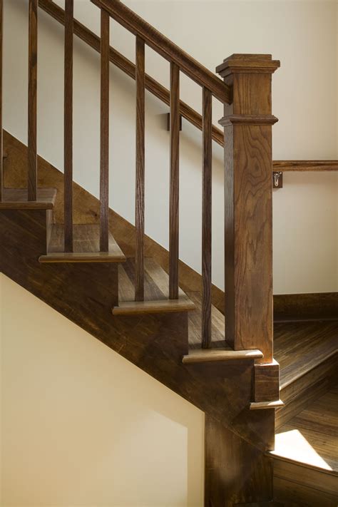 Wood Stair Railings And Balusters Stair Railing With Wooden Handrail