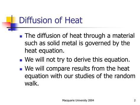 PPT The Heat Equation And Diffusion PowerPoint Presentation Free Download ID 3911265