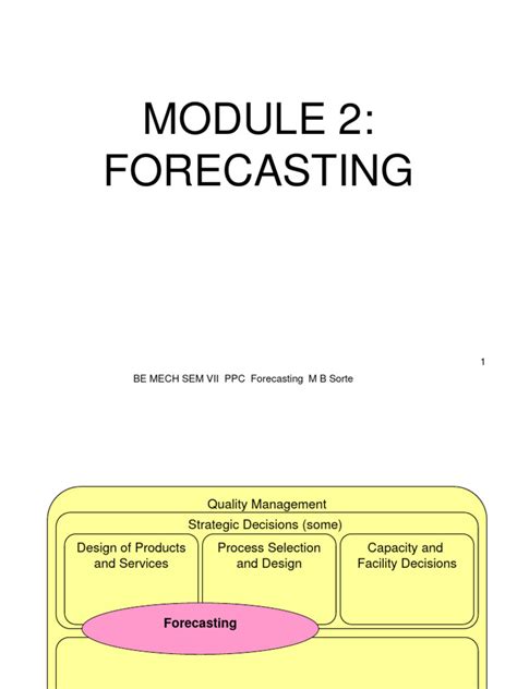 Forecasting Caacity And Aggregate Planning Pdf Forecasting Least Squares