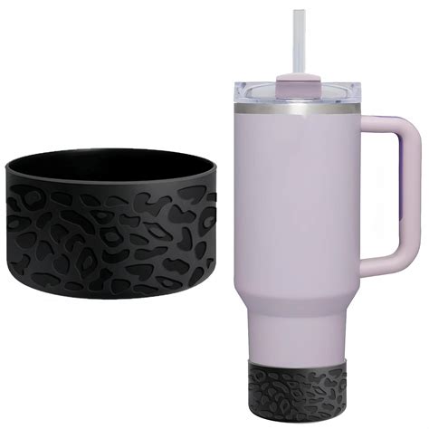 Raioaea For Stanley Cup Accessories Leropard Engraved Silicone Boot For Stanley Cup