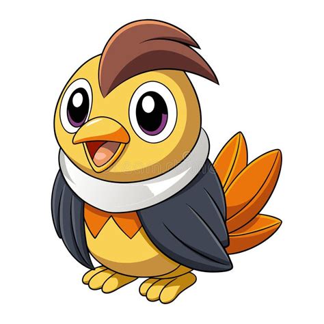 Bobolink Bird Sits Vector Kawaii Stock Vector Illustration Of Vector Nature 322397927