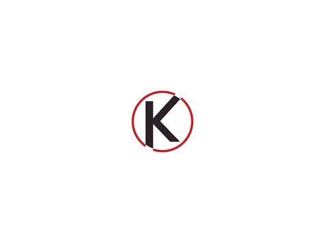 K 로고 디자인 프리미엄 벡터