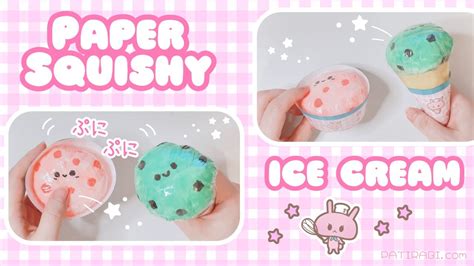 Tutorial Tissue Paper Squishy Ice Cream Diy Template Free Download