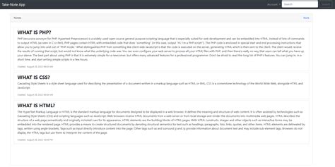 Take Note App Using PHP With Source Code SourceCodester