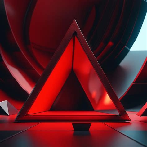 Premium Ai Image Red Triangle Shaped Abstract Background