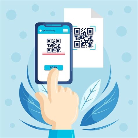 Premium Vector Smartphone Scanning Qr Code